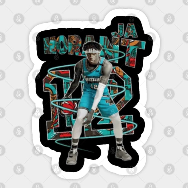 Ja Morant Pose By Mclelun - Ja Morant - Sticker | TeePublic