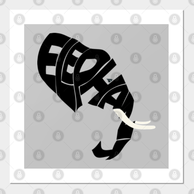 Elephant Word Art Print - Elephants - Posters and Art Prints | TeePublic