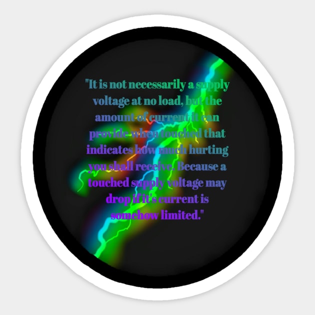 Voltage or Current? - Electricity - Sticker | TeePublic