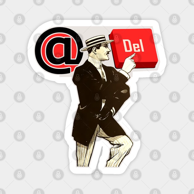 Mr @ hits the Delete button - Internet Delete - Magnet | TeePublic