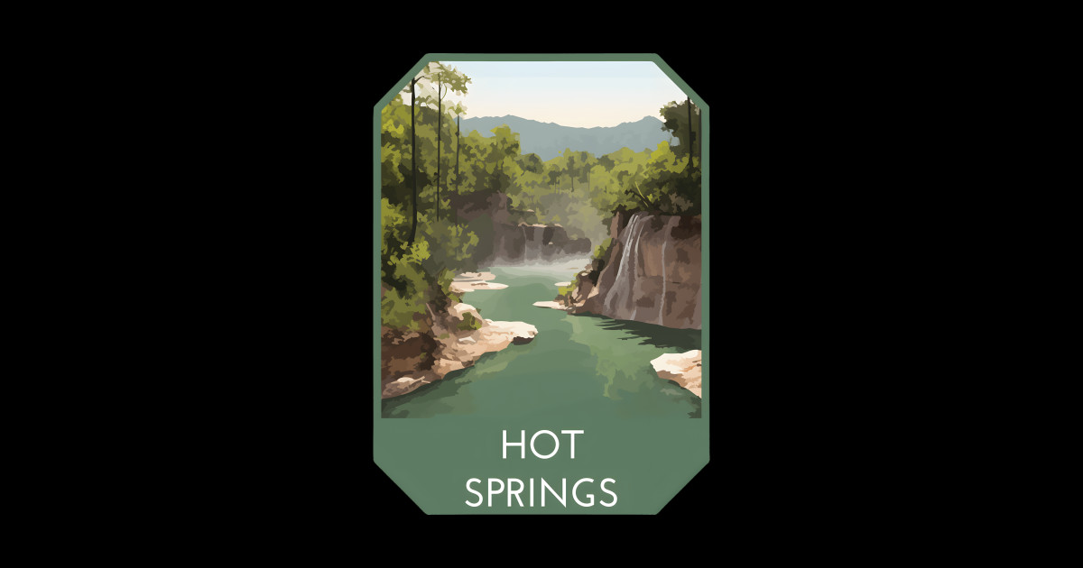 Hot Springs National Park Vintage Travel Art - Hot Springs - Sticker ...