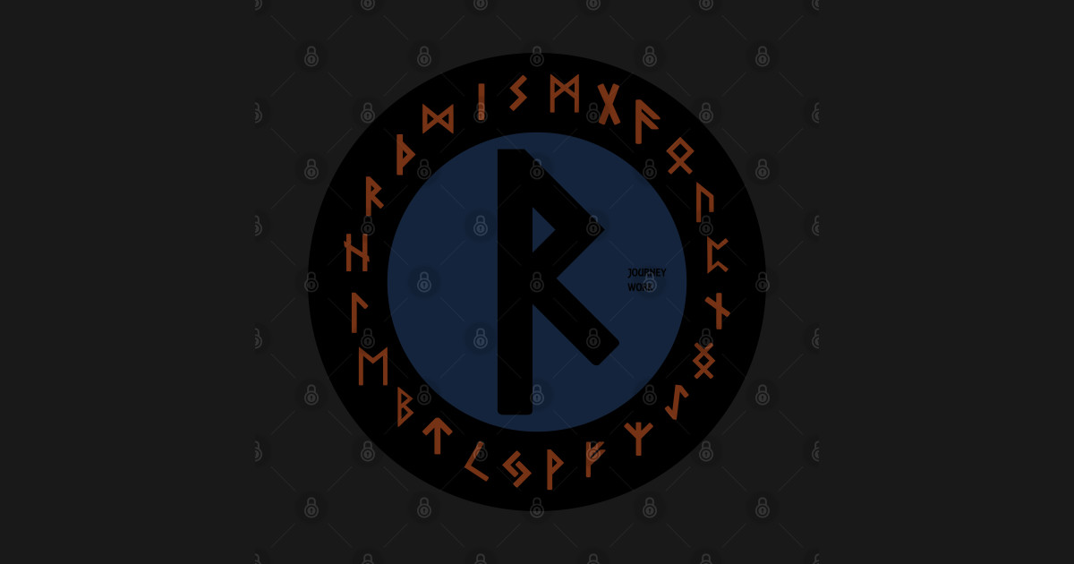 Blue Raidho Elder Futhark | Viking Rune Symbol - Viking Symbols - T ...