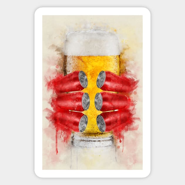 Summer Six Pack - Six Pack Abs - Sticker | TeePublic