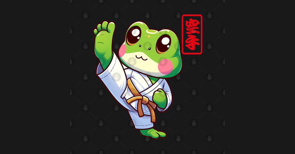 Cute Karate frog - Cute Karate Frog - T-Shirt | TeePublic