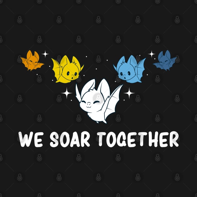 Subtle Aroace Pride Flag Cute Kawaii Lgbtqia Bat - Aroace Pride - T ...