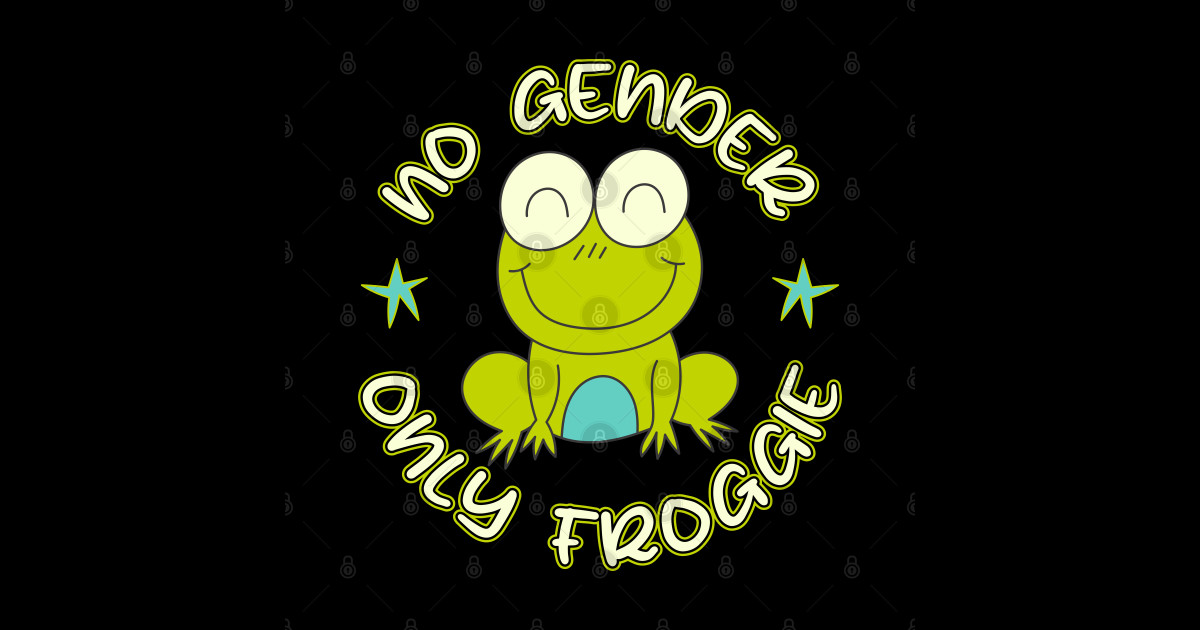 No Gender Only Froggie Funny Non Binary Green Frog - No Gender ...