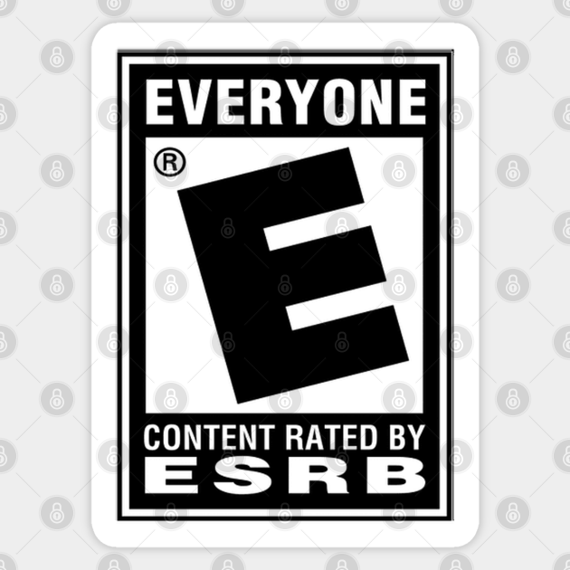 E for Everyone - Esrb Rating - Sticker | TeePublic