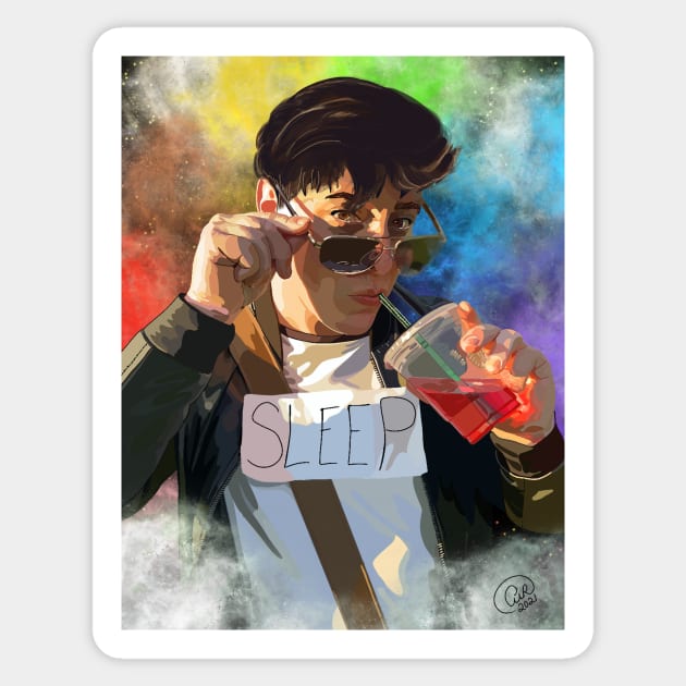 Remy Sandman Sanders - Sleep - Sticker | TeePublic