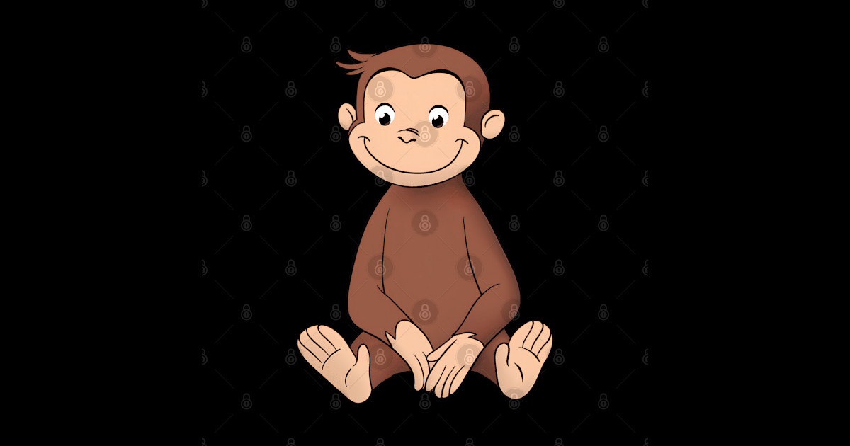 Curious George Funny - Curious George Funny - Sticker | TeePublic