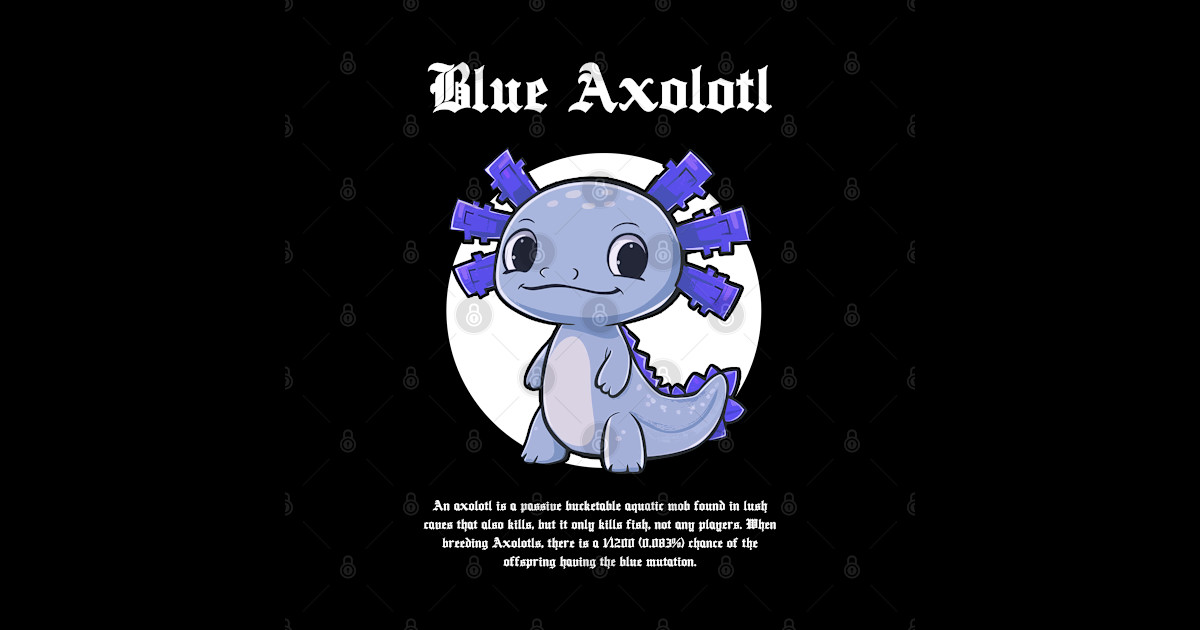 Blue Axolotl Streetwear - Blue Axolotl - Sticker | TeePublic