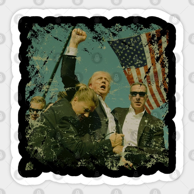 Trump shot vintage style - Trump Shot 2024 - Sticker | TeePublic