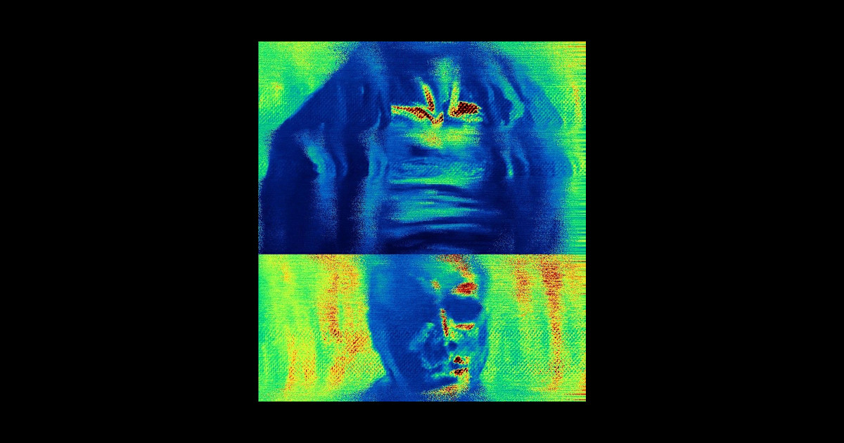 Abstract Heatmap of Human Form - Abstract Art Heatmap Digital Scan ...