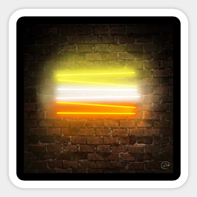 Maverique Pride Flag in Neon - Pride - Sticker | TeePublic