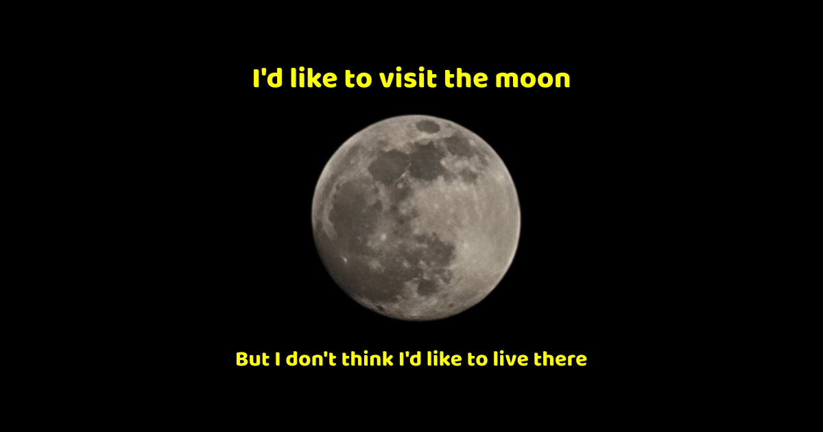 Visit the moon - Moon - Sticker | TeePublic