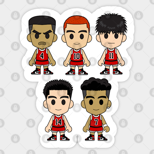 Slam Dunk Anime Chibi - Slam Dunk - Sticker | TeePublic