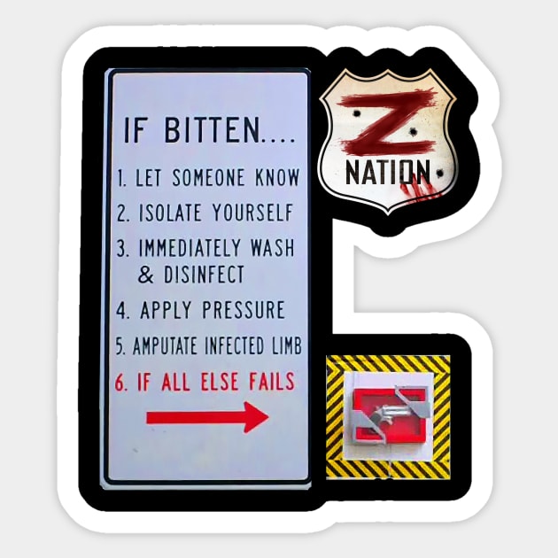 If Bitten - Z Nation - Sticker | TeePublic