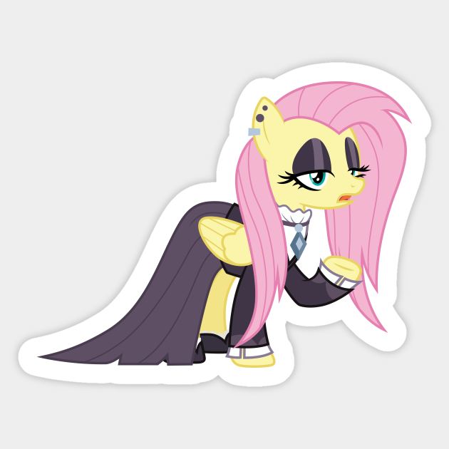 Goth Fluttershy 1 - My Little Pony - Sticker | TeePublic