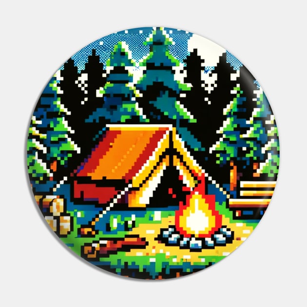 8-bit Camping Adventure: Pixel Wilderness Escape Art - 8 Bit Camping ...