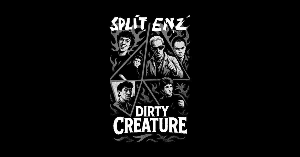 Split Enz dirty creature - Split Enz - Sticker | TeePublic