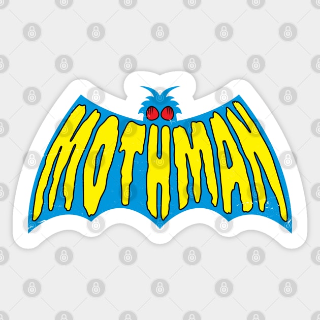 Mothman Wings Retro Logo - Cryptids - Sticker | TeePublic