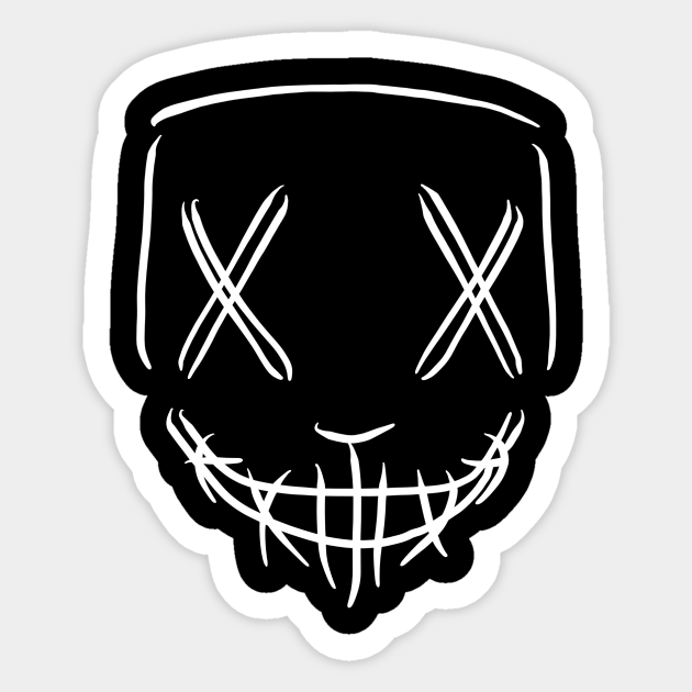 Halloween Purge Mask - Scary - Sticker | TeePublic
