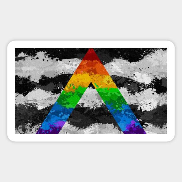 Abstract Paint Splatter LGBT Ally Pride Flag Pattern - Lgbt Ally Pride ...