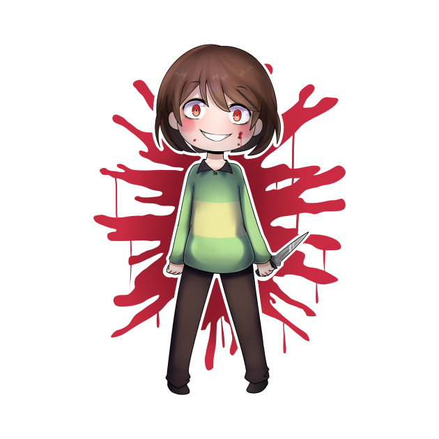 Undertale - Chara - Edgy - Long Sleeve T-Shirt | TeePublic