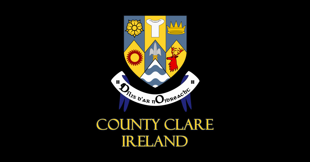 County Clare, Ireland - Coat of Arms - Irish - Sticker | TeePublic