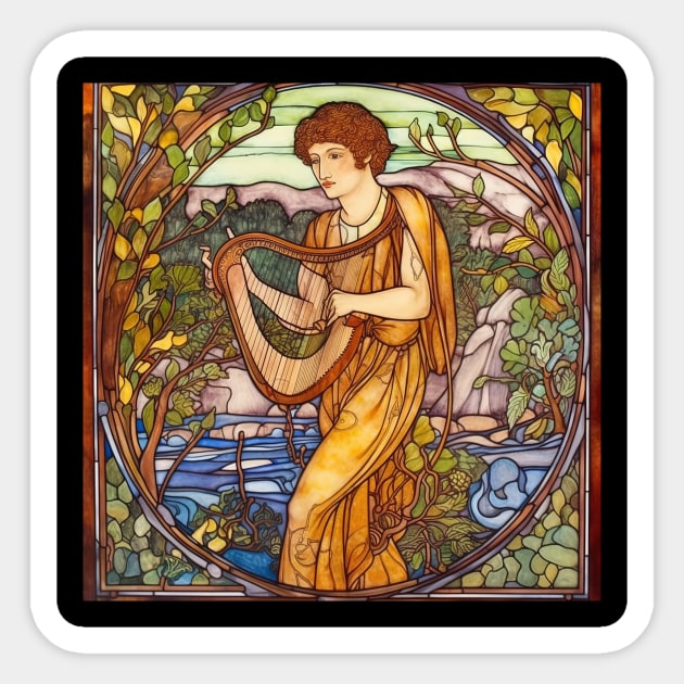 Orpheus Greek mythology - Art Nouveau - Sticker | TeePublic