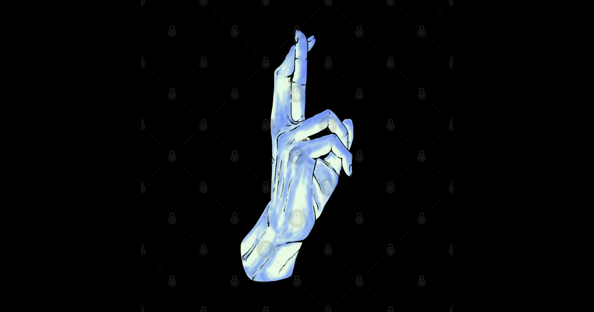 Gojo Hand Sign ao - Anime Merch - Sticker | TeePublic
