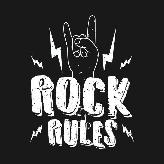 Rock Rules Rock And Roll Music Inspired Graphic - Rock Music Lover ...