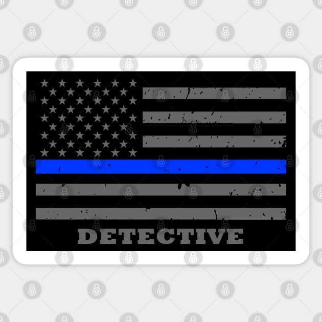 Police Detective Thin Blue Line Flag - Police Detective - Sticker ...