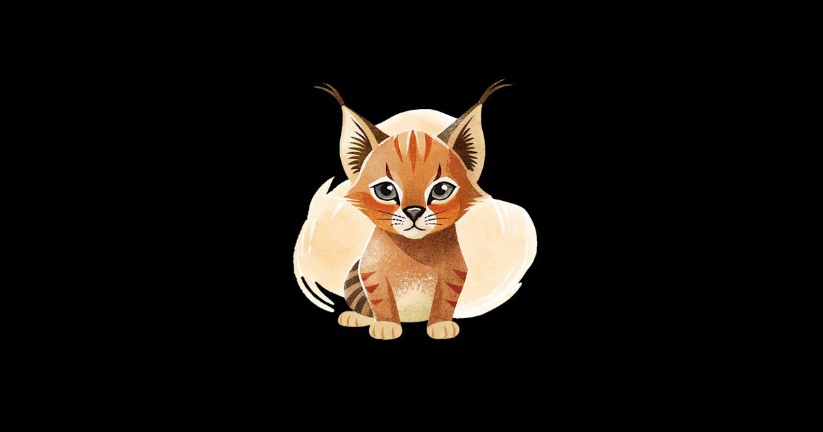 Cute caracal design - Caracal Cat - Sticker | TeePublic