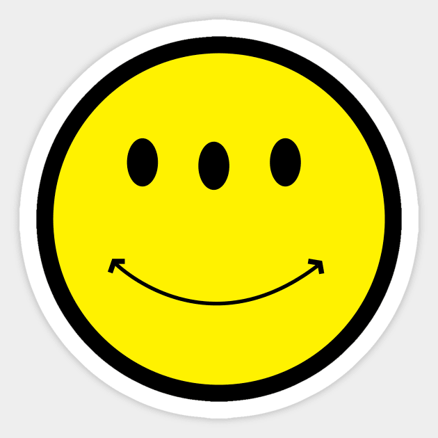 Three eyed smiley - Transmetropolitan - Sticker | TeePublic
