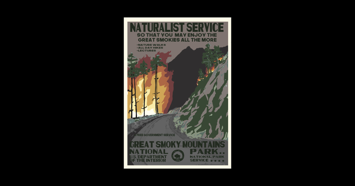 Retro WPA National Parks Poster of Great Smoky Mountains Reimagined for ...
