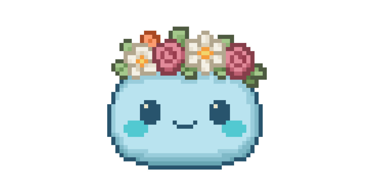 Flower Crown Pixel Mochi - Ocean Breeze - Flower Crown Pixel Mochi - T ...