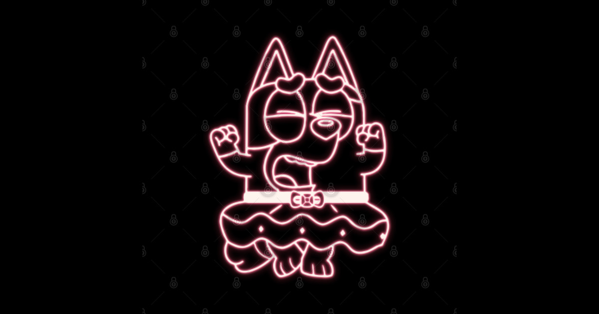 Angry Muffin Neon - Bluey - Sticker | TeePublic