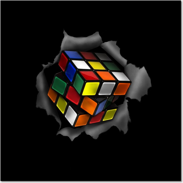 Cube Bursting Through - Rubik's Cube Inspired Design for people who ...