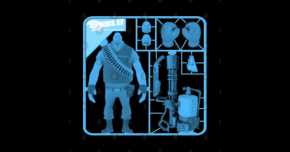 Team Fortress 2 - Heavy Weapons Guy Model Sprue - Blu - Team Fortress 2 ...