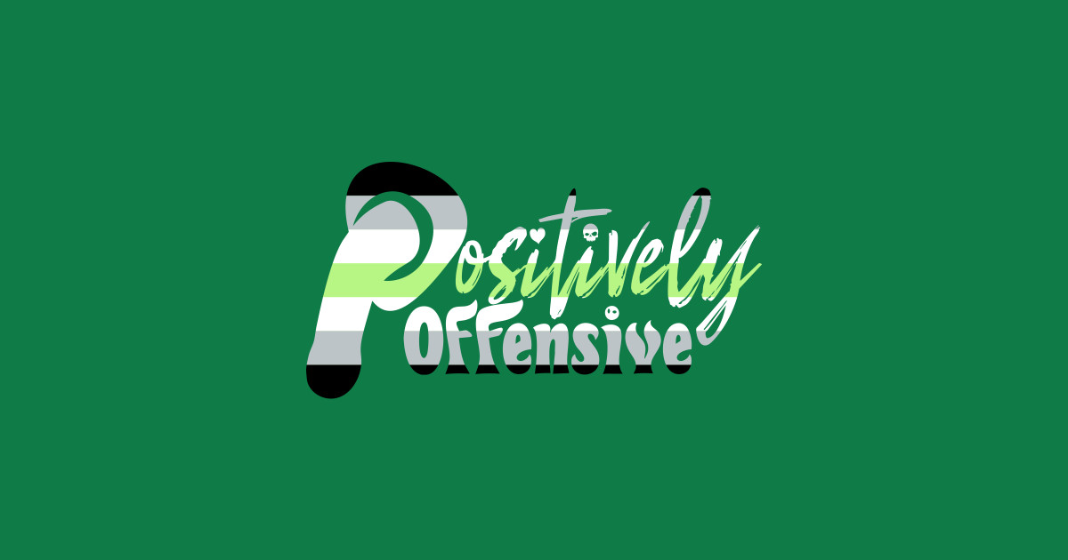 Positively Offensive - Agender colors - Branding - T-Shirt | TeePublic