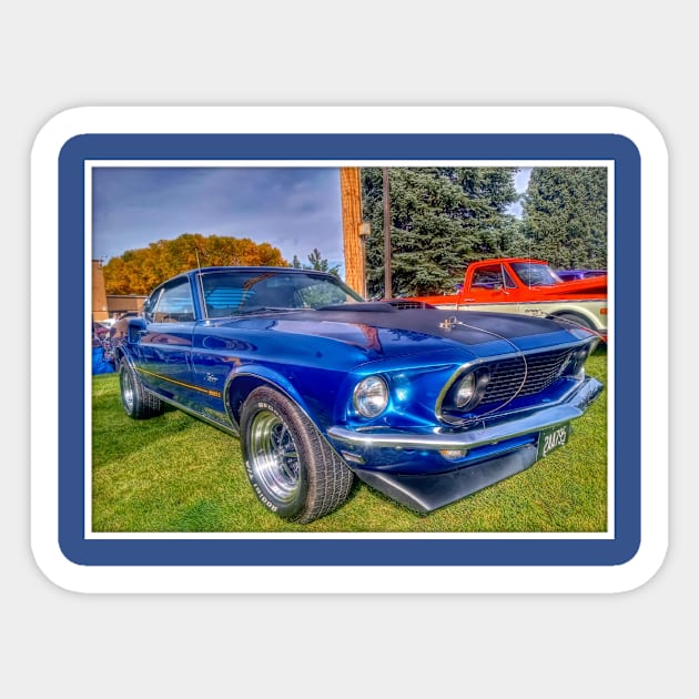 1969 Ford Mustang Mach 1 - Muscle Cars - Sticker | TeePublic