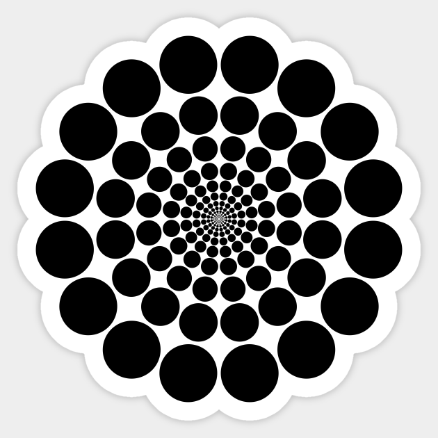 Infinite Dots illusion "Black" - Dot Pattern - Sticker | TeePublic