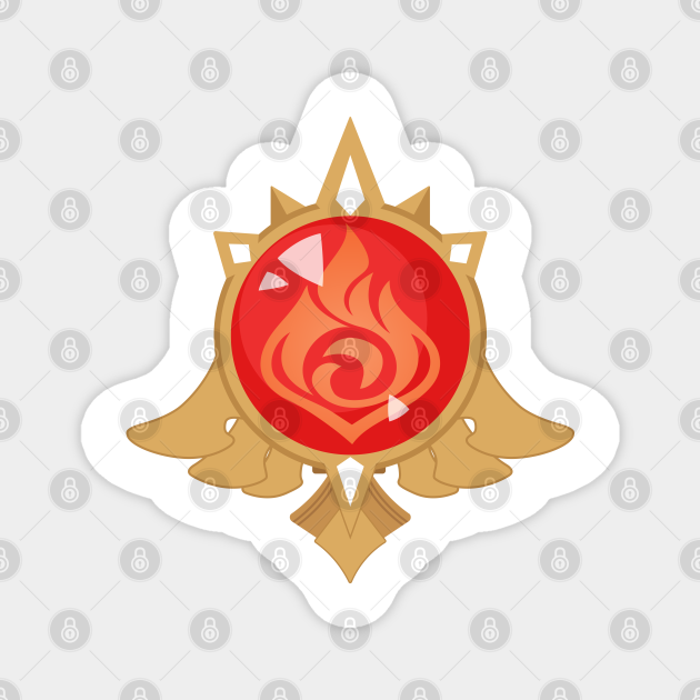 Genshin Impact Mondstadt Vision - Pyro - Genshin - Magnet | TeePublic