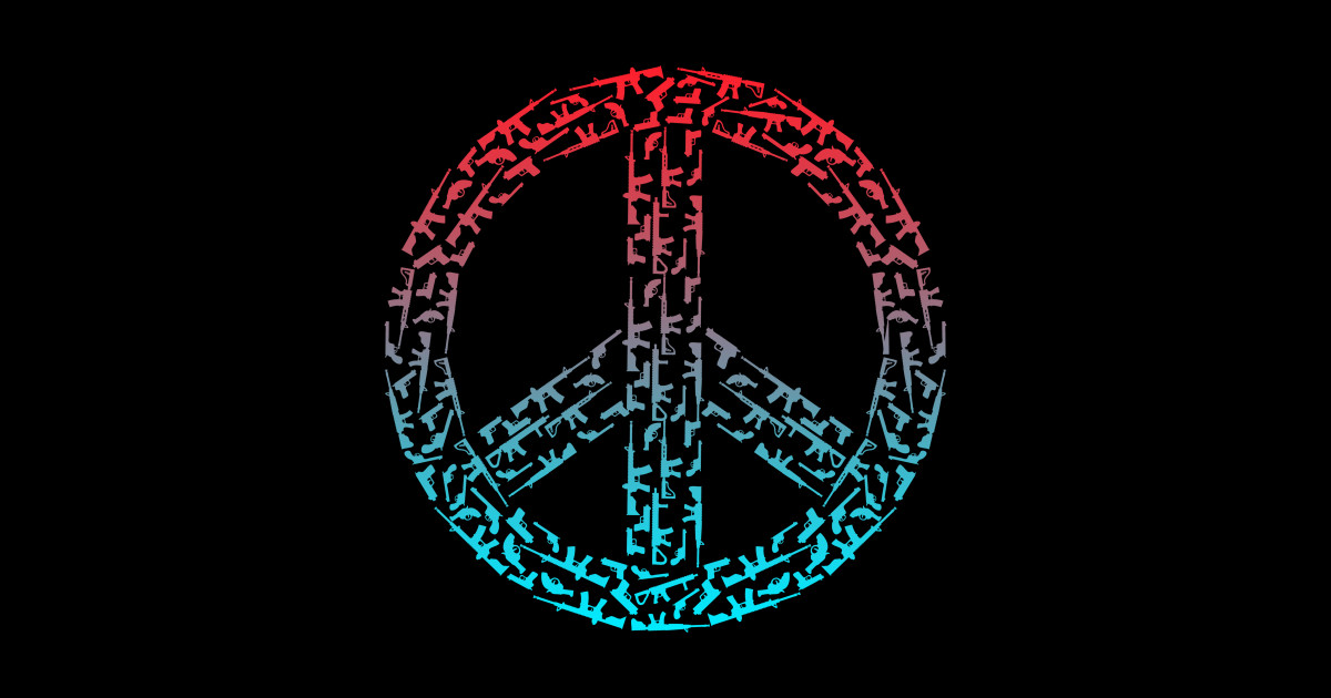 Peace guns - Peace Sign - Sticker | TeePublic