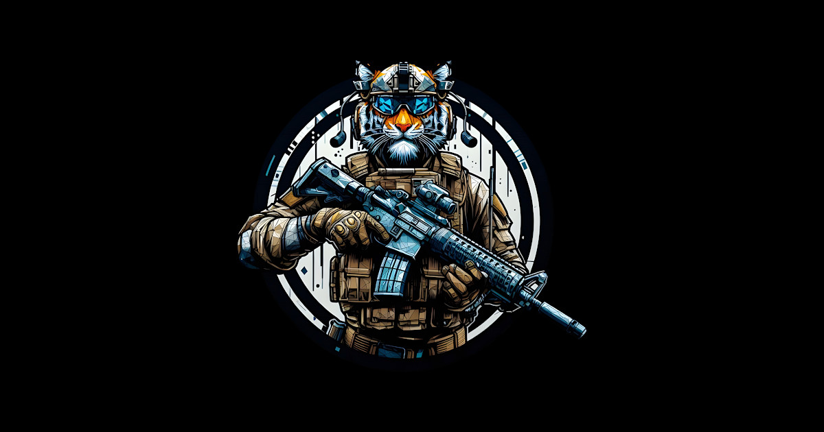Tactical Tiger - Tiger - Sticker | TeePublic