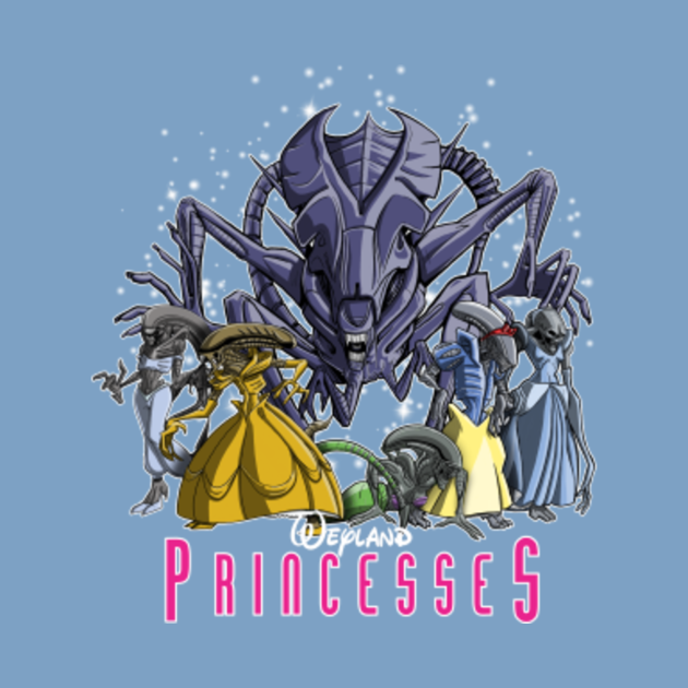 Wayland Princesses - Disney Princess Aliens Xenomorph - Kids T-Shirt ...