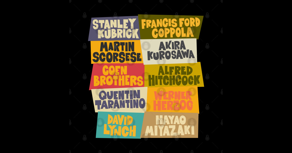 Legendary Movie Directors - Blockletter Typo Style Series - Legendary ...