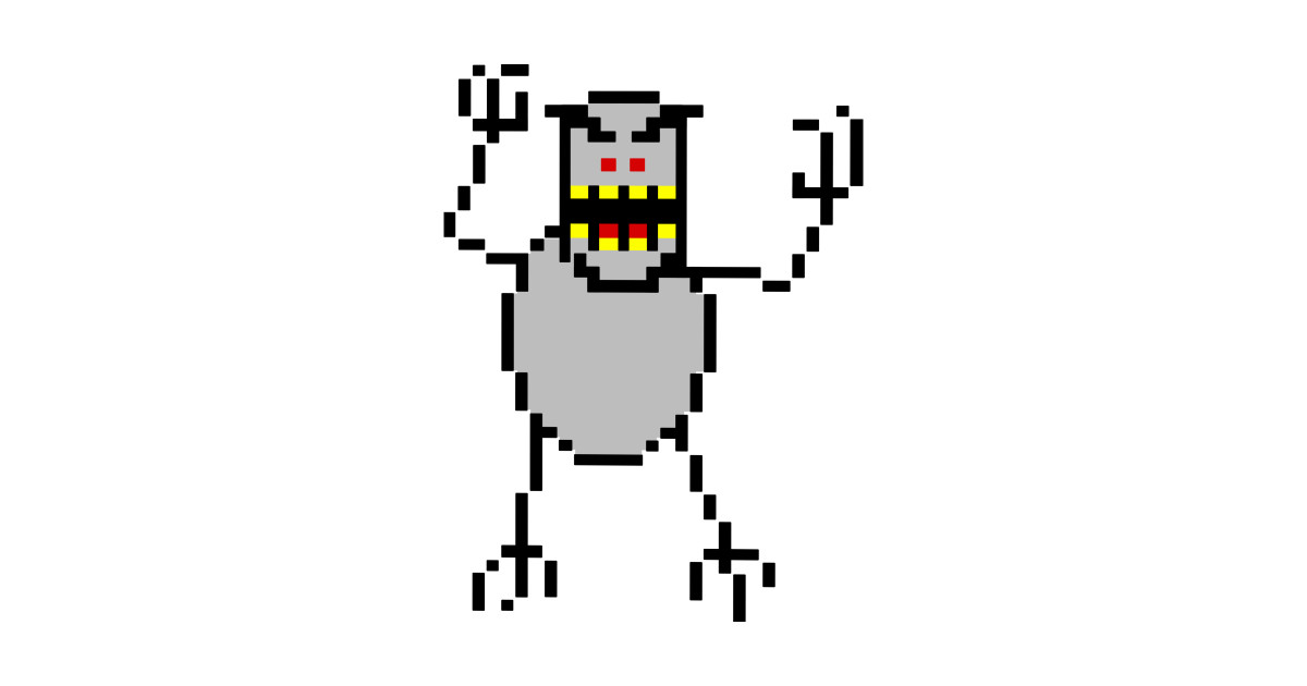 Pixel Yeti small - Old School Games - T-Shirt | TeePublic