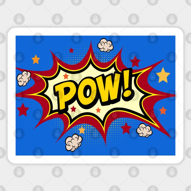 Comic book sound effect in classic cartoon call-out: POW! - Pow ...
