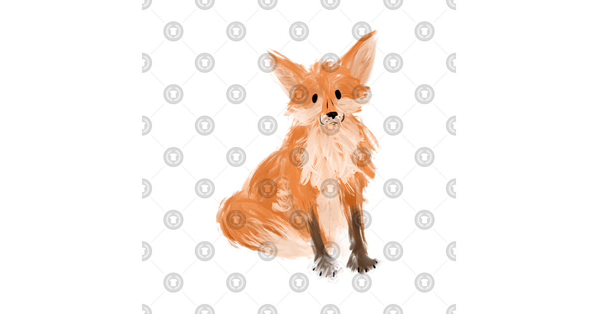 Fuzzy Fox - Fox - Posters and Art Prints | TeePublic